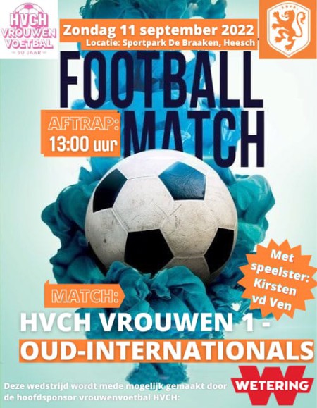 Oranje oud-internationals tegen HVCH vrouwen Oranje oud-internationals tegen HVCH vrouwen